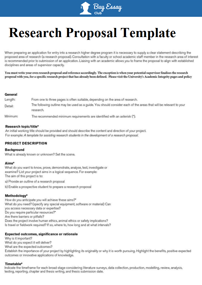 Research Proposal Template Pulp